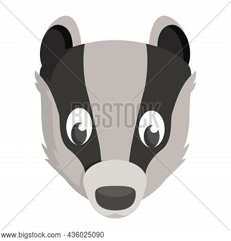 Badger Face Front Vector & Photo (Free Trial) | Bigstock
