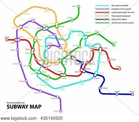 Subway Map. Template Vector & Photo (Free Trial) | Bigstock