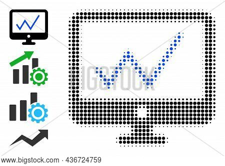 Pixel Halftone Chart Vector & Photo (Free Trial) | Bigstock