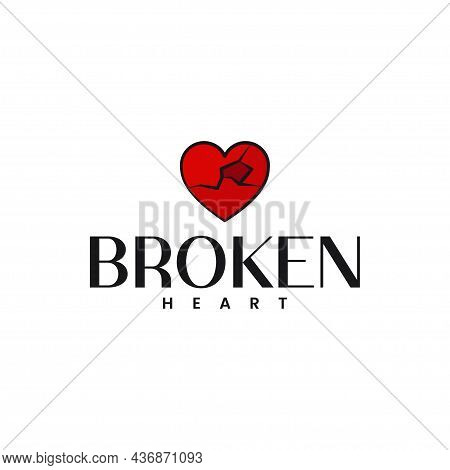 Broken Heart Logo On Vector & Photo (Free Trial) | Bigstock