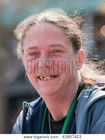 Homeless Woman Smiling Image & Photo (Free Trial) | Bigstock