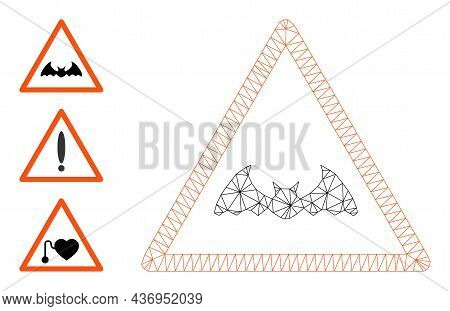 Web Mesh Bat Warning Vector & Photo (Free Trial) | Bigstock