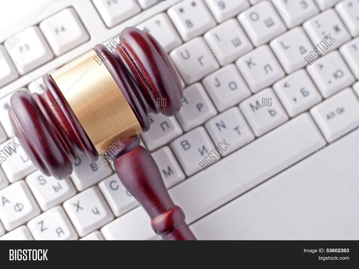 Gavel On Computer Image & Photo (Free Trial) | Bigstock