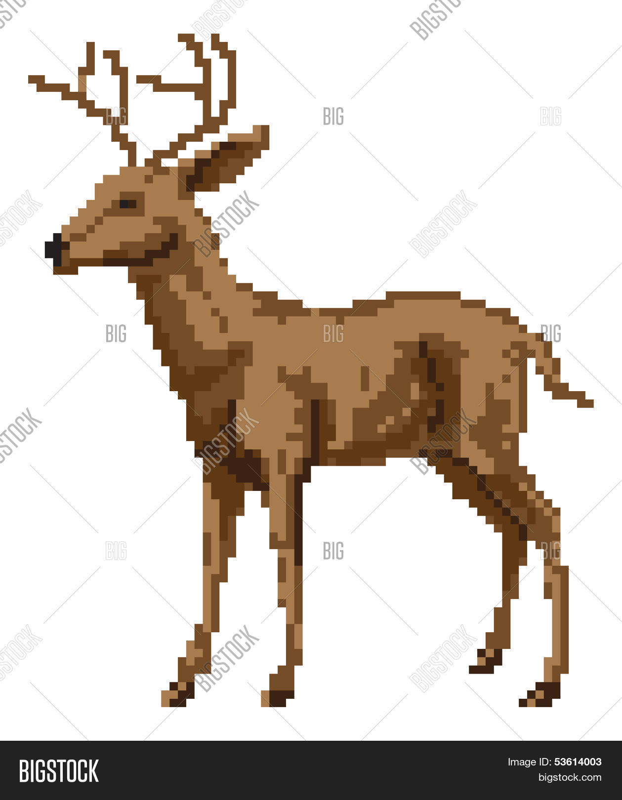 Pixel Art Deer Vector & Photo (Free Trial) | Bigstock