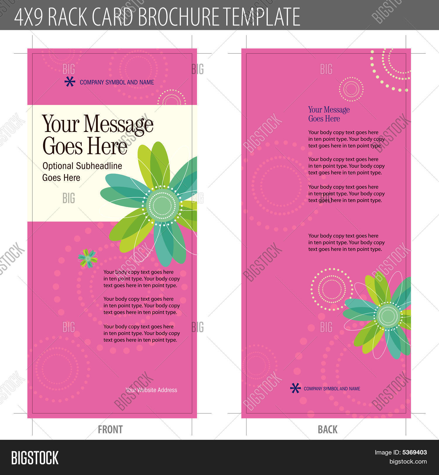 4x9 Rack Card Vector & Photo (Free Trial) | Bigstock