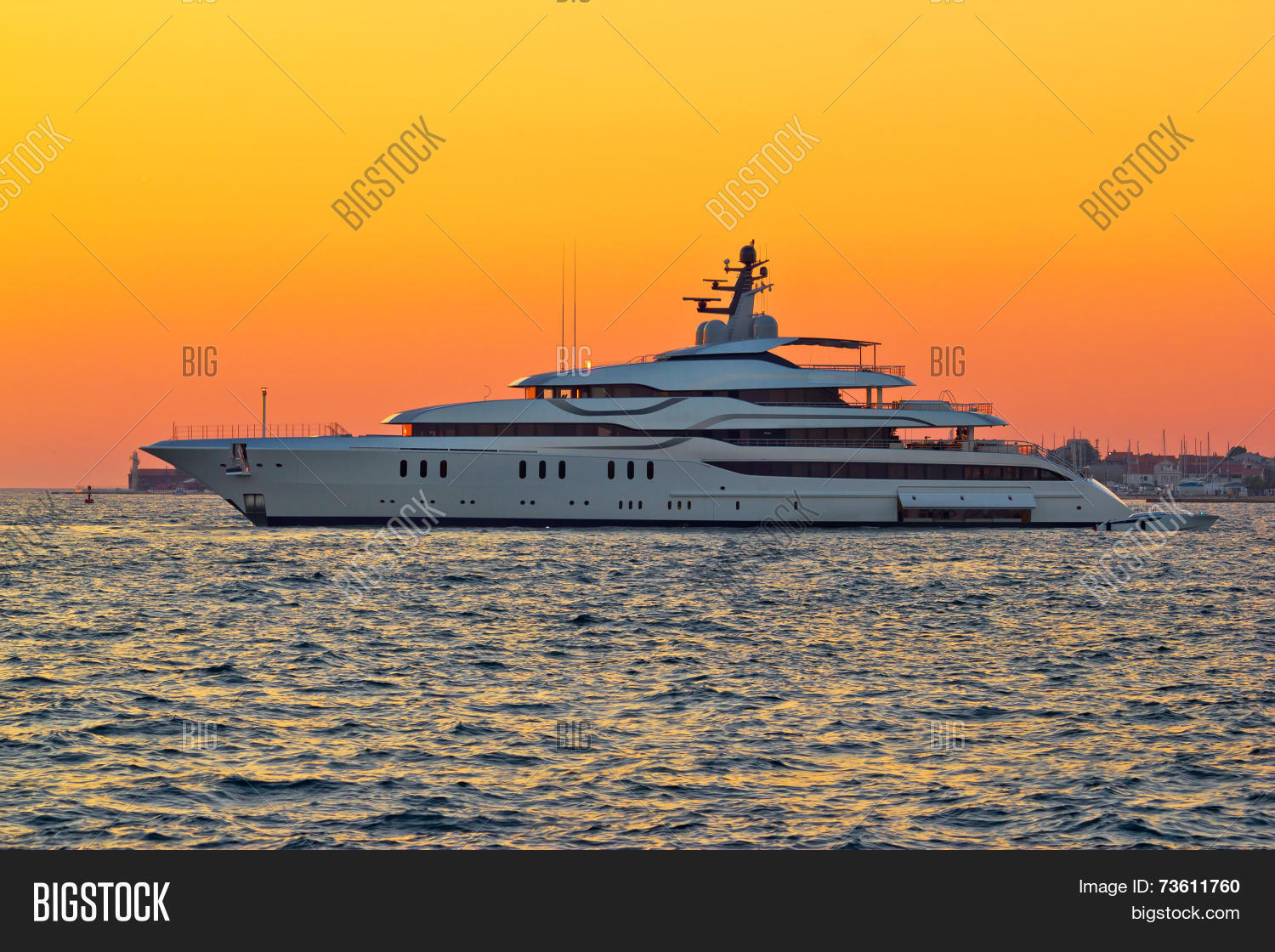 Superyacht On Yellow Image & Photo (Free Trial) | Bigstock