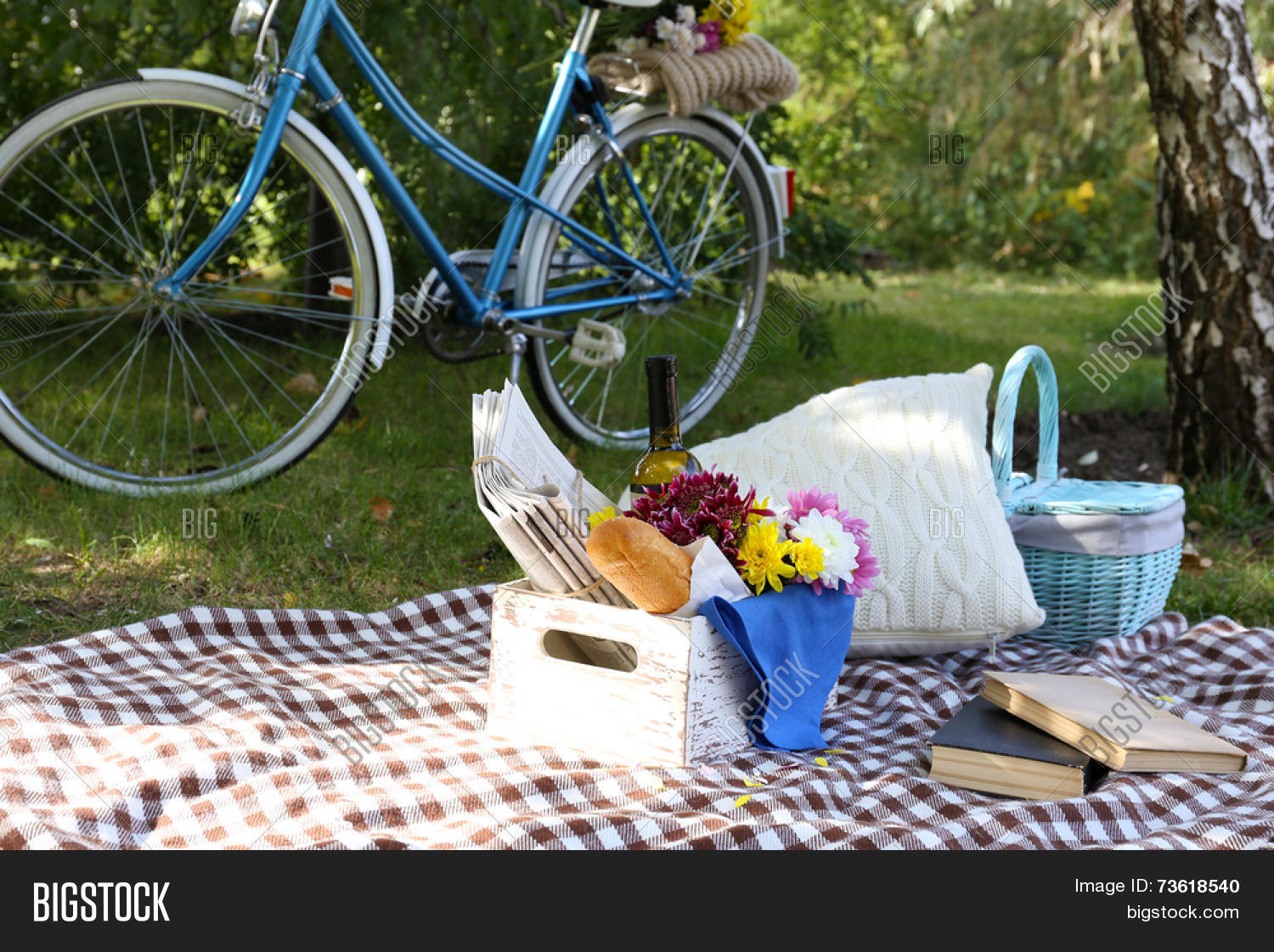 Old Bicycle Picnic Image & Photo (Free Trial) | Bigstock