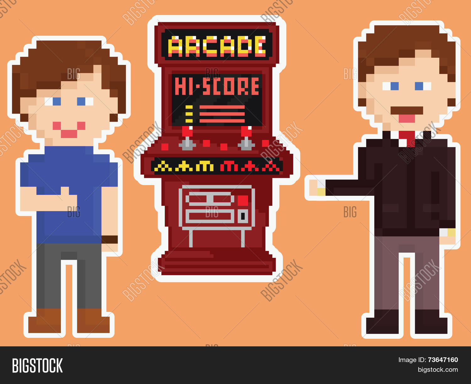 Pixel Art Style Red Vector & Photo (Free Trial) | Bigstock