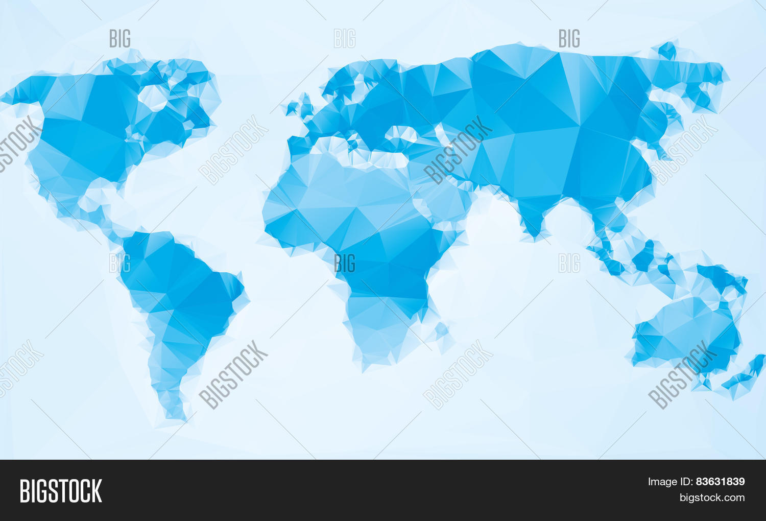 Triangle World Map Vector & Photo (Free Trial) | Bigstock