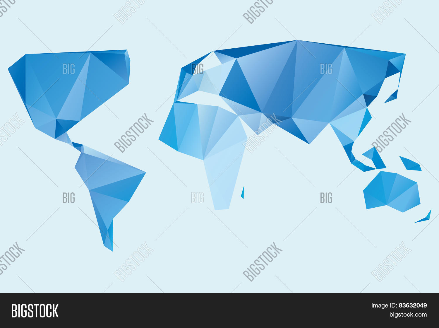 Triangle World Map Vector & Photo (Free Trial) | Bigstock