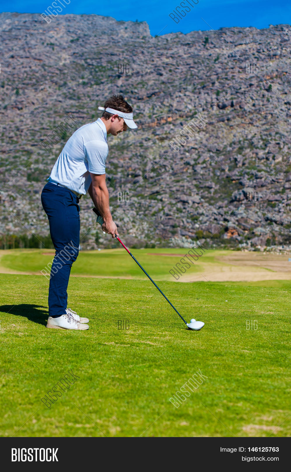 View Golfer Teeing Off Image & Photo (Free Trial) | Bigstock