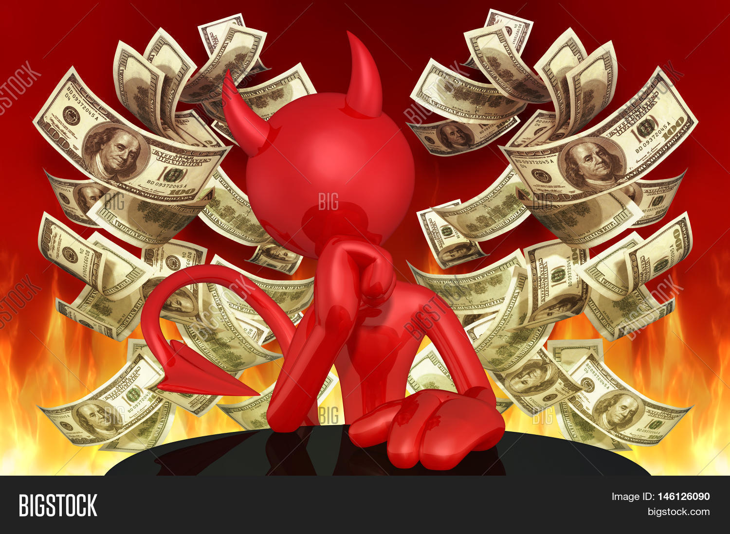 Devil Character Money Image & Photo (Free Trial) | Bigstock