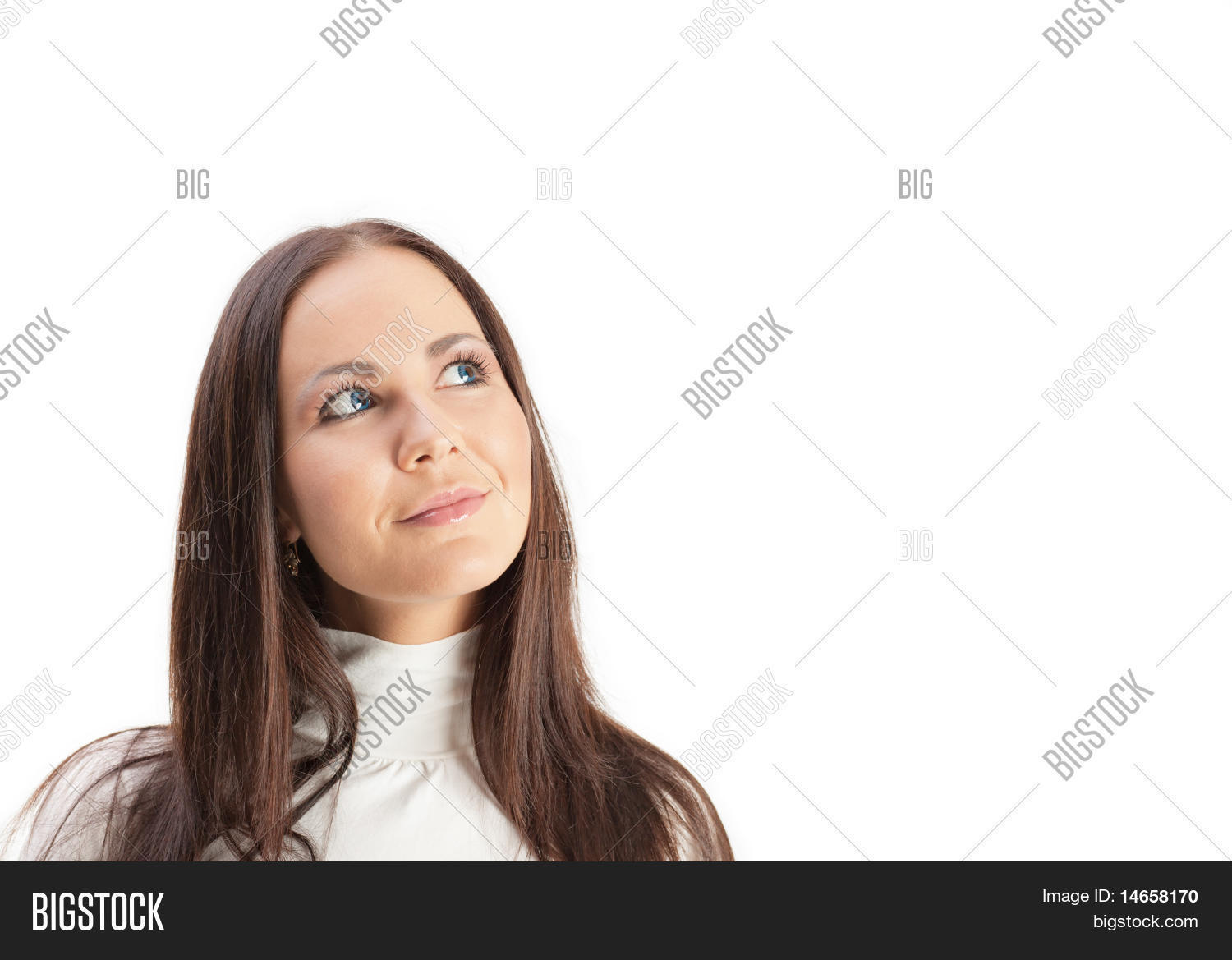 Dreaming Young Woman Image & Photo (Free Trial) | Bigstock