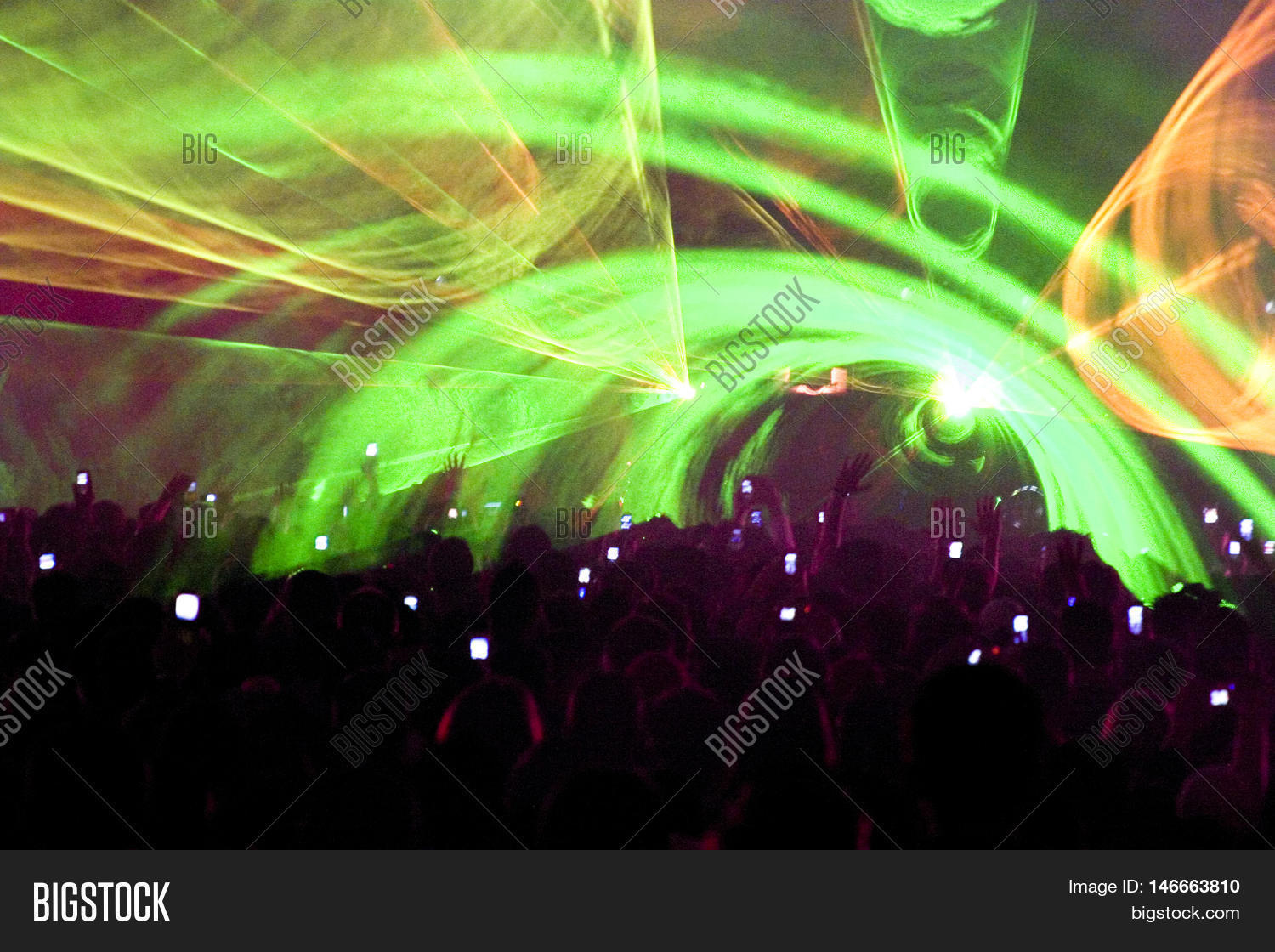 Crowd Dancing Laser Image & Photo (Free Trial) | Bigstock