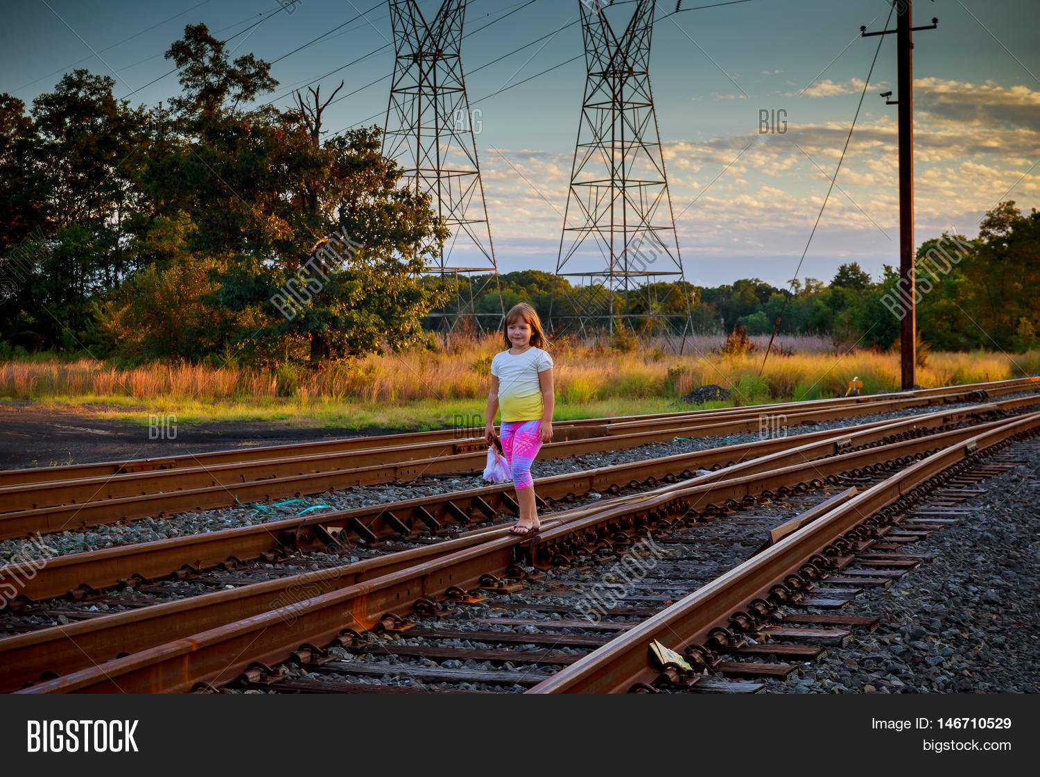 Little Girl Railroad. Image & Photo (Free Trial) | Bigstock