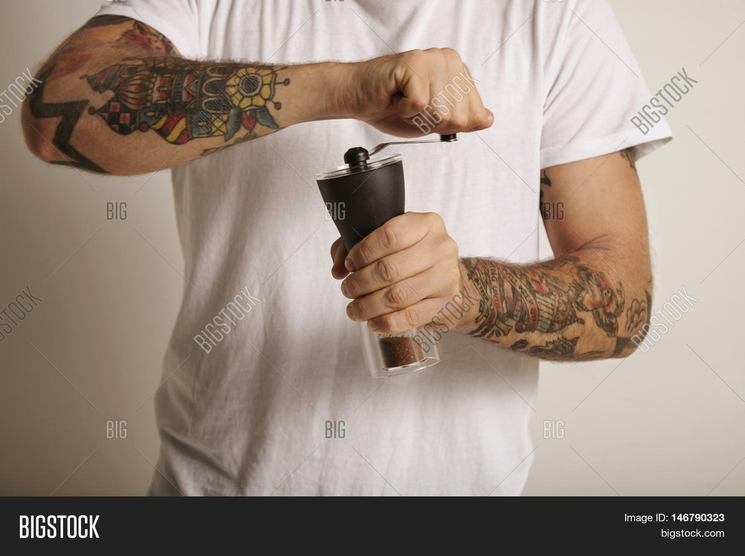 Grinding Coffee Manual Image & Photo (Free Trial) | Bigstock