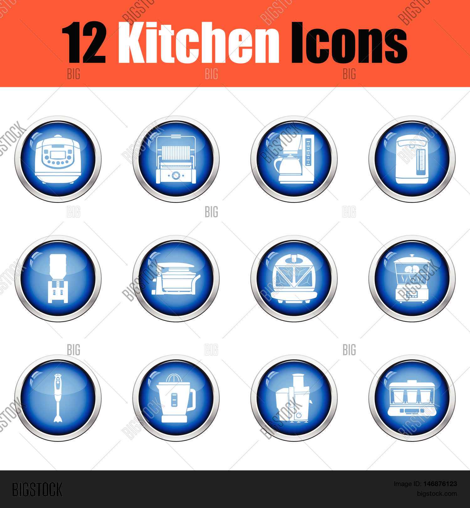 Kitchen Icon Set Vector & Photo (Free Trial) | Bigstock