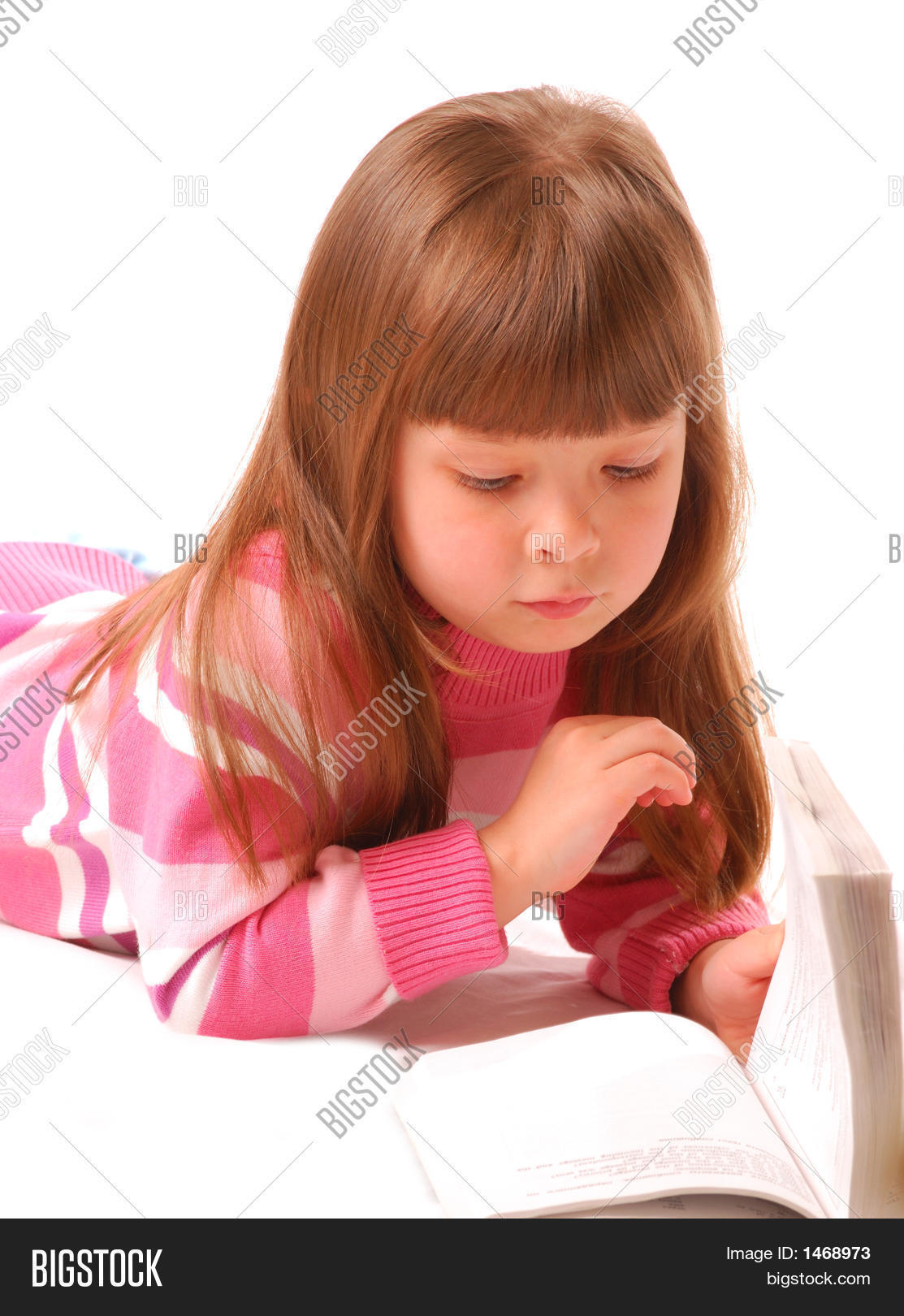 Little Girl Reading Image & Photo (Free Trial) | Bigstock