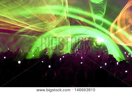 Crowd Dancing Laser Image & Photo (Free Trial) | Bigstock
