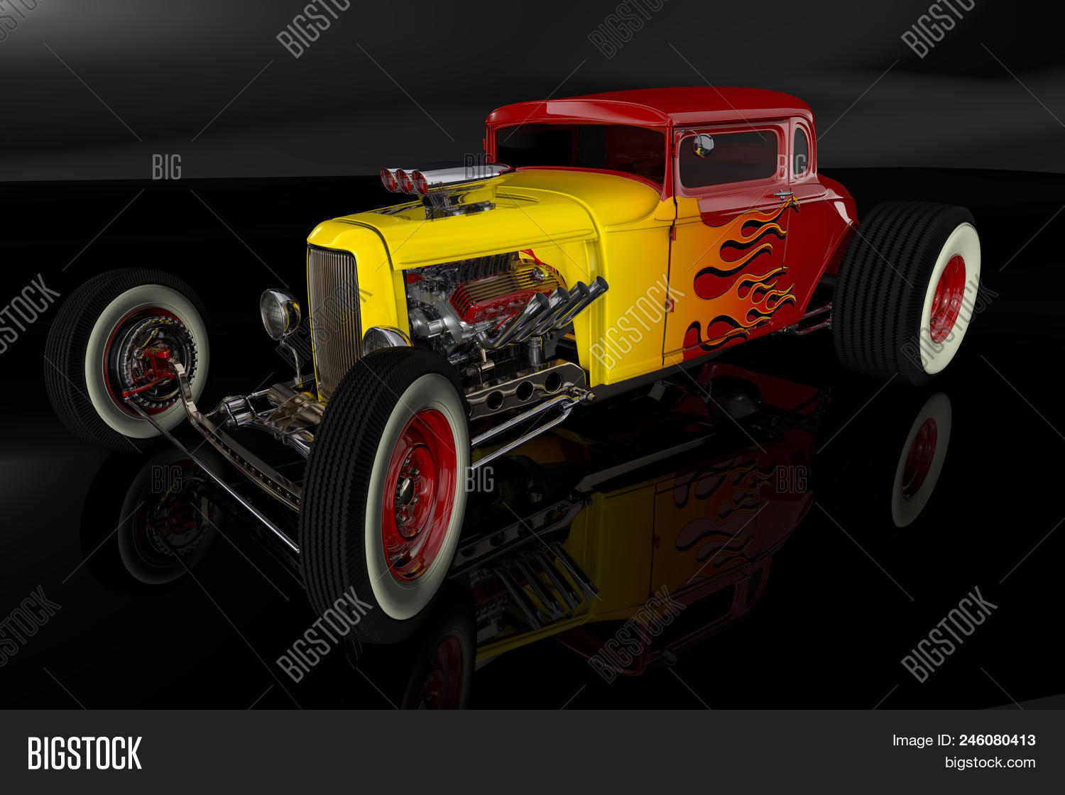 Hot Rod Sports Car. 3d Image & Photo (Free Trial) | Bigstock