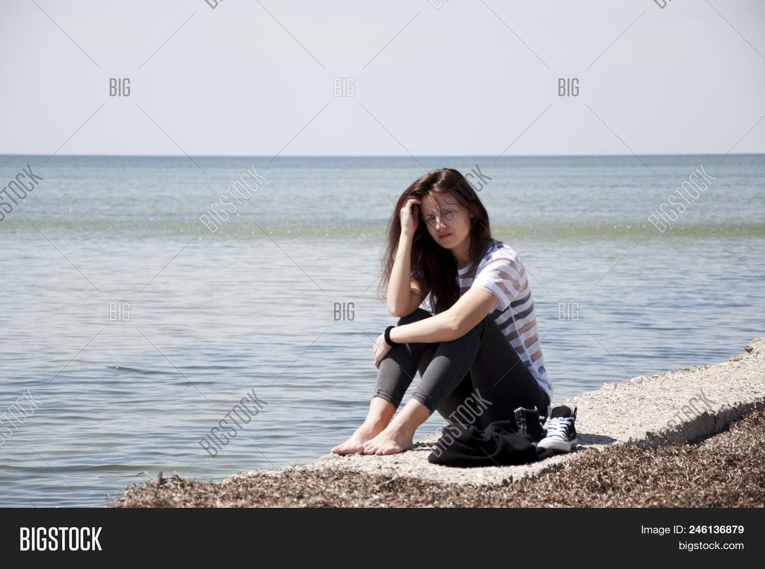 Woman Relax On Sea Image & Photo (Free Trial) | Bigstock