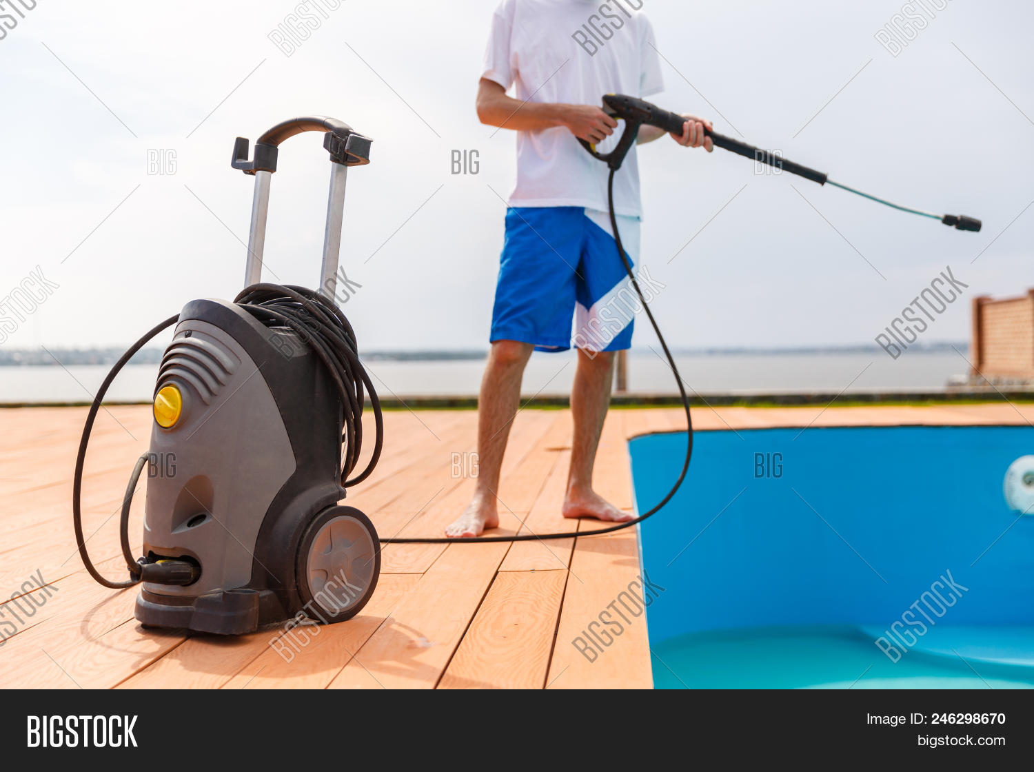 Man Cleaning Swimming Image & Photo (Free Trial) | Bigstock
