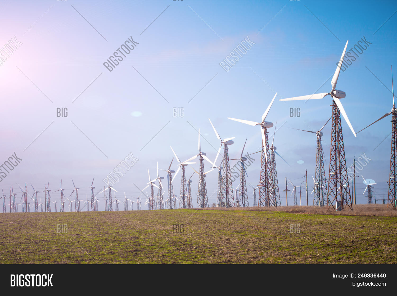 Wind Turbines Farm Image & Photo (Free Trial) | Bigstock