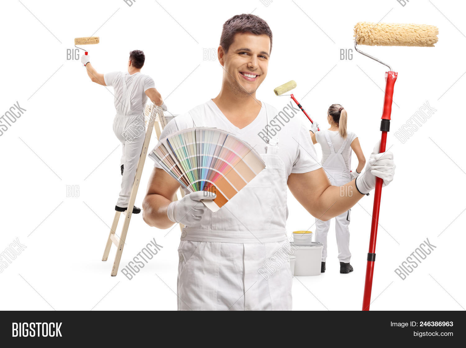 Painter Holding Color Image & Photo (Free Trial) | Bigstock