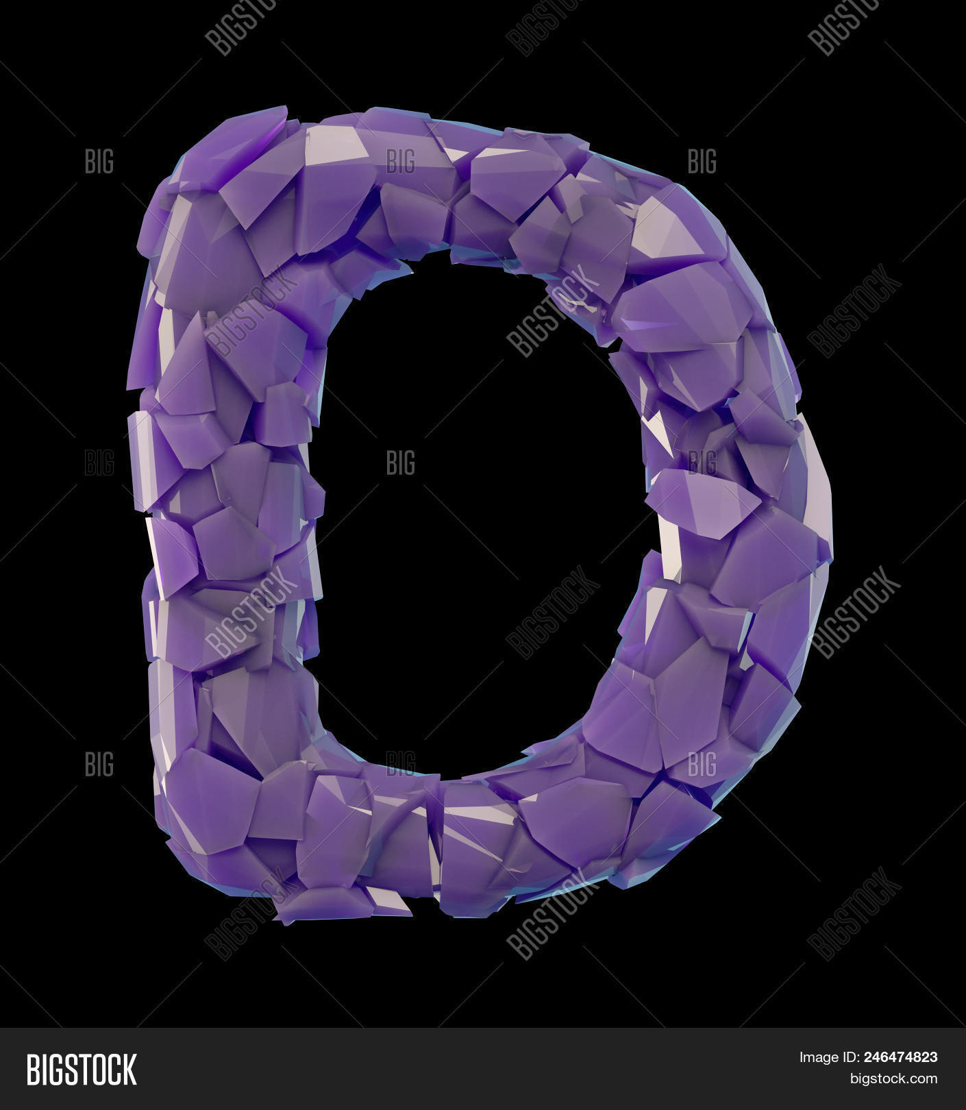 The Letter D In Purple