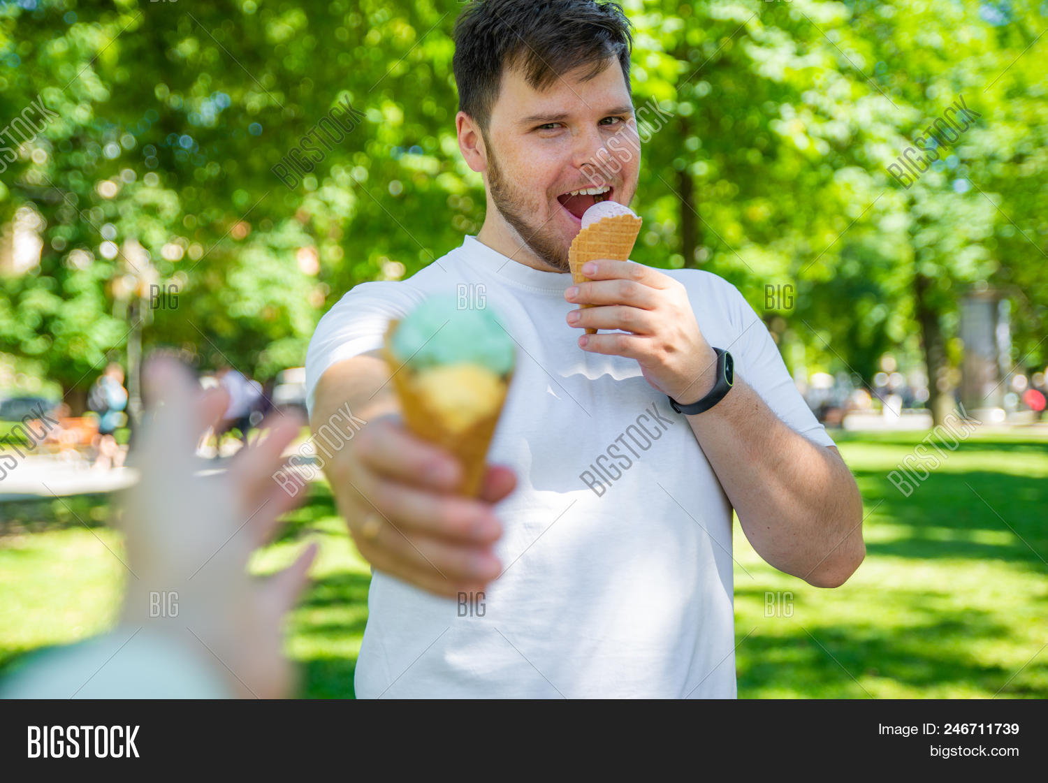 Man Giving Ice Cream Image & Photo (Free Trial) | Bigstock