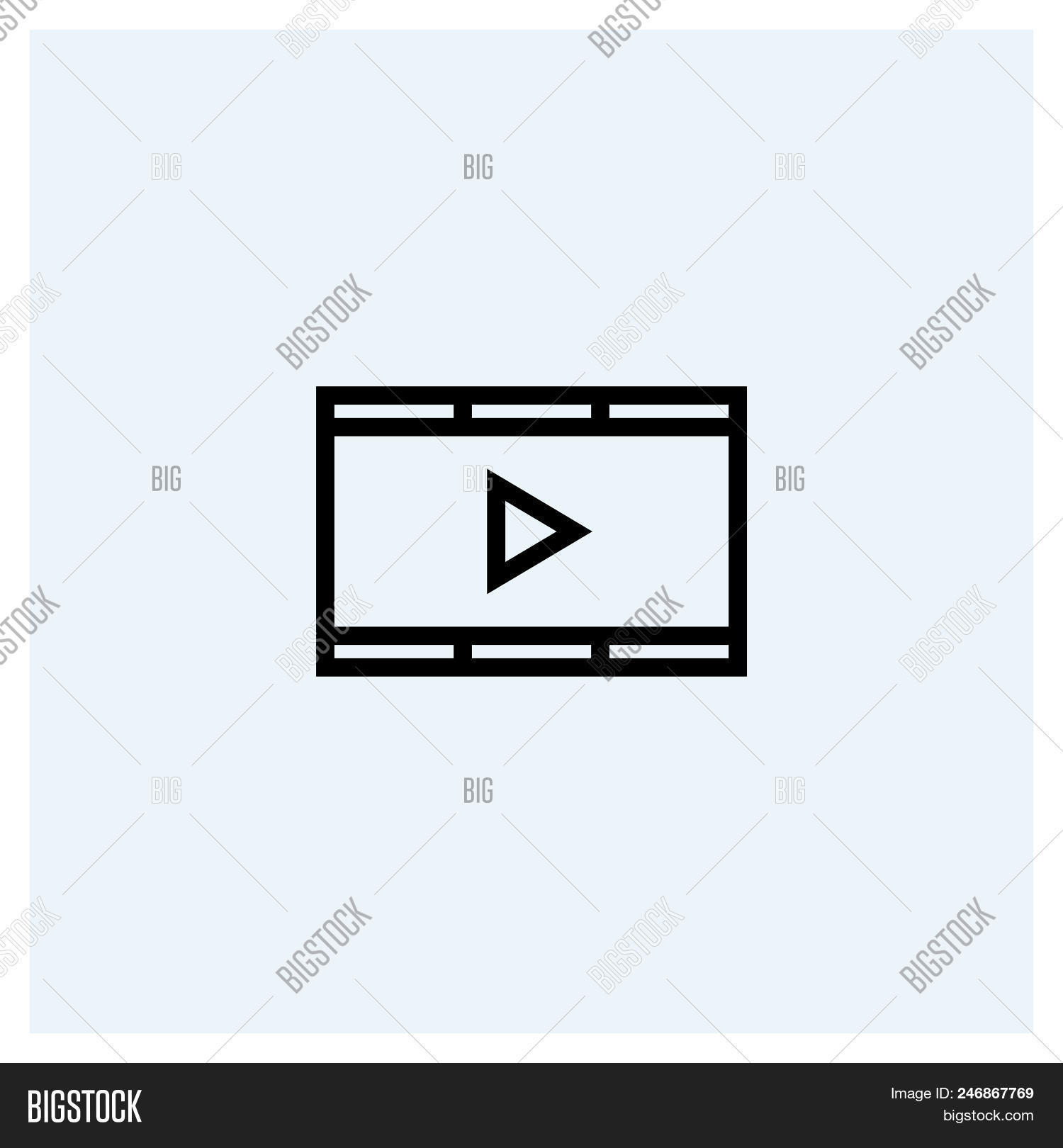 Video Icon Vector Vector & Photo (Free Trial) | Bigstock