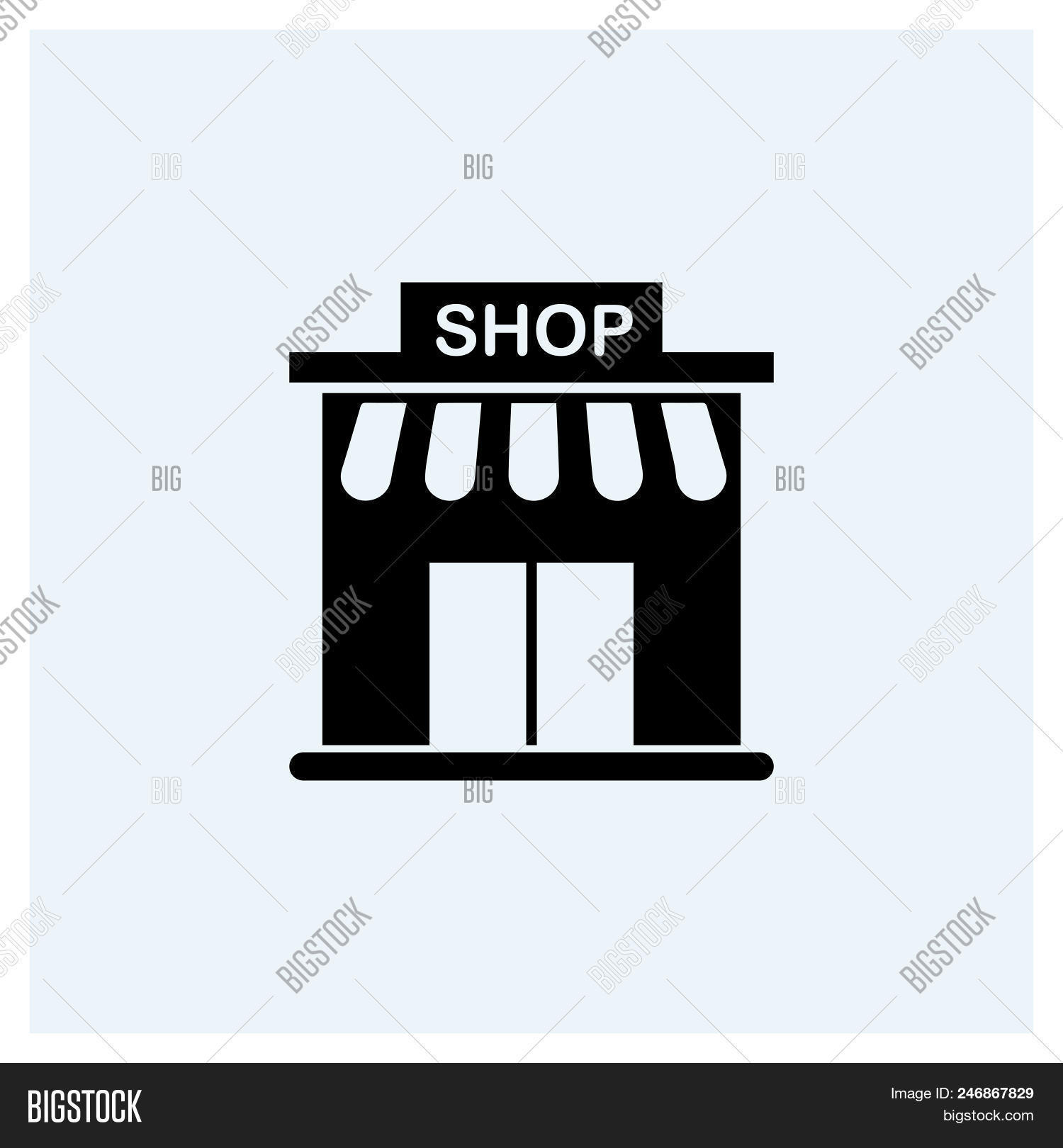 Shop Icon Vector Icon Vector & Photo (Free Trial) | Bigstock