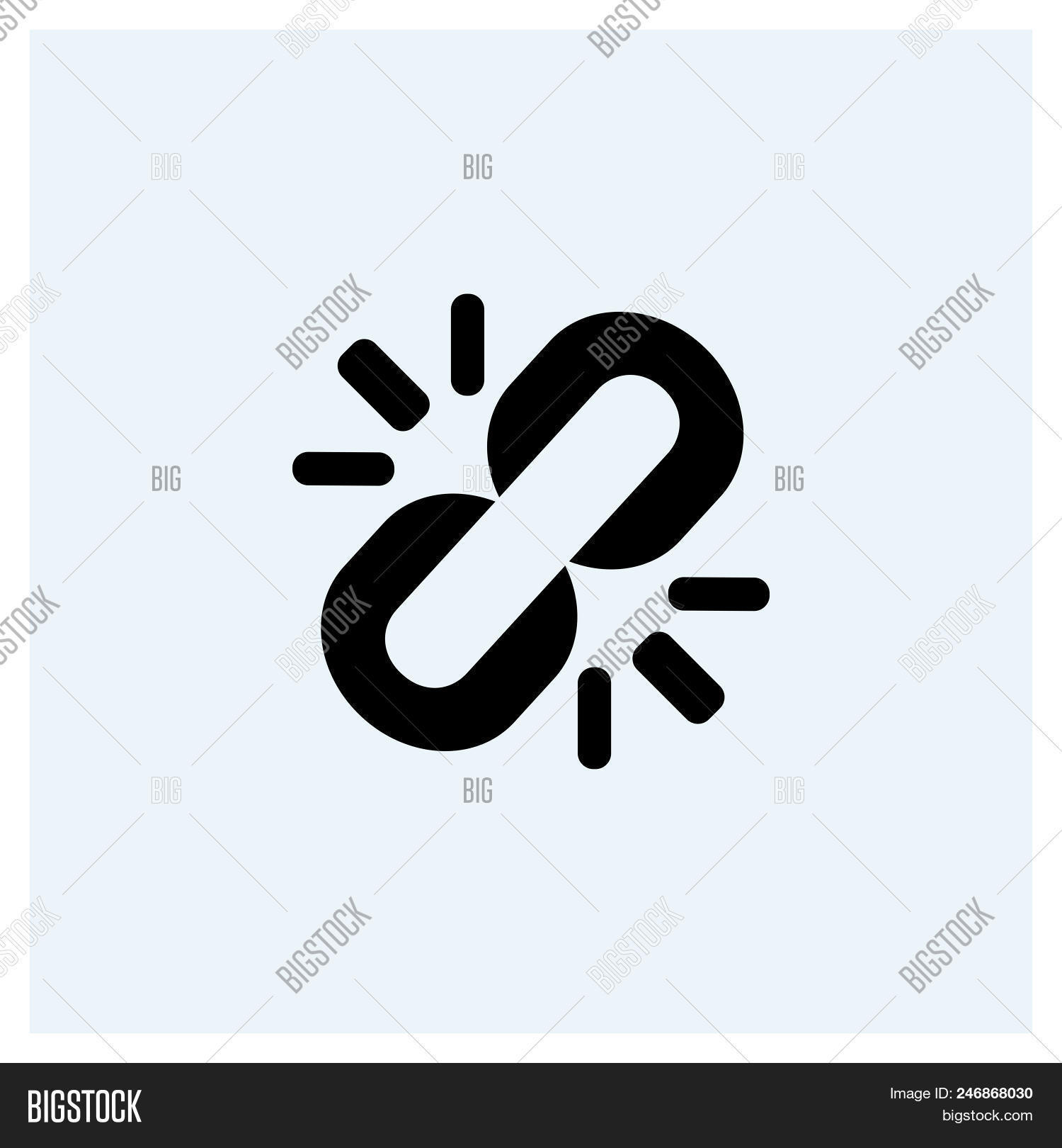 Unlink Icon Vector Vector & Photo (Free Trial) | Bigstock