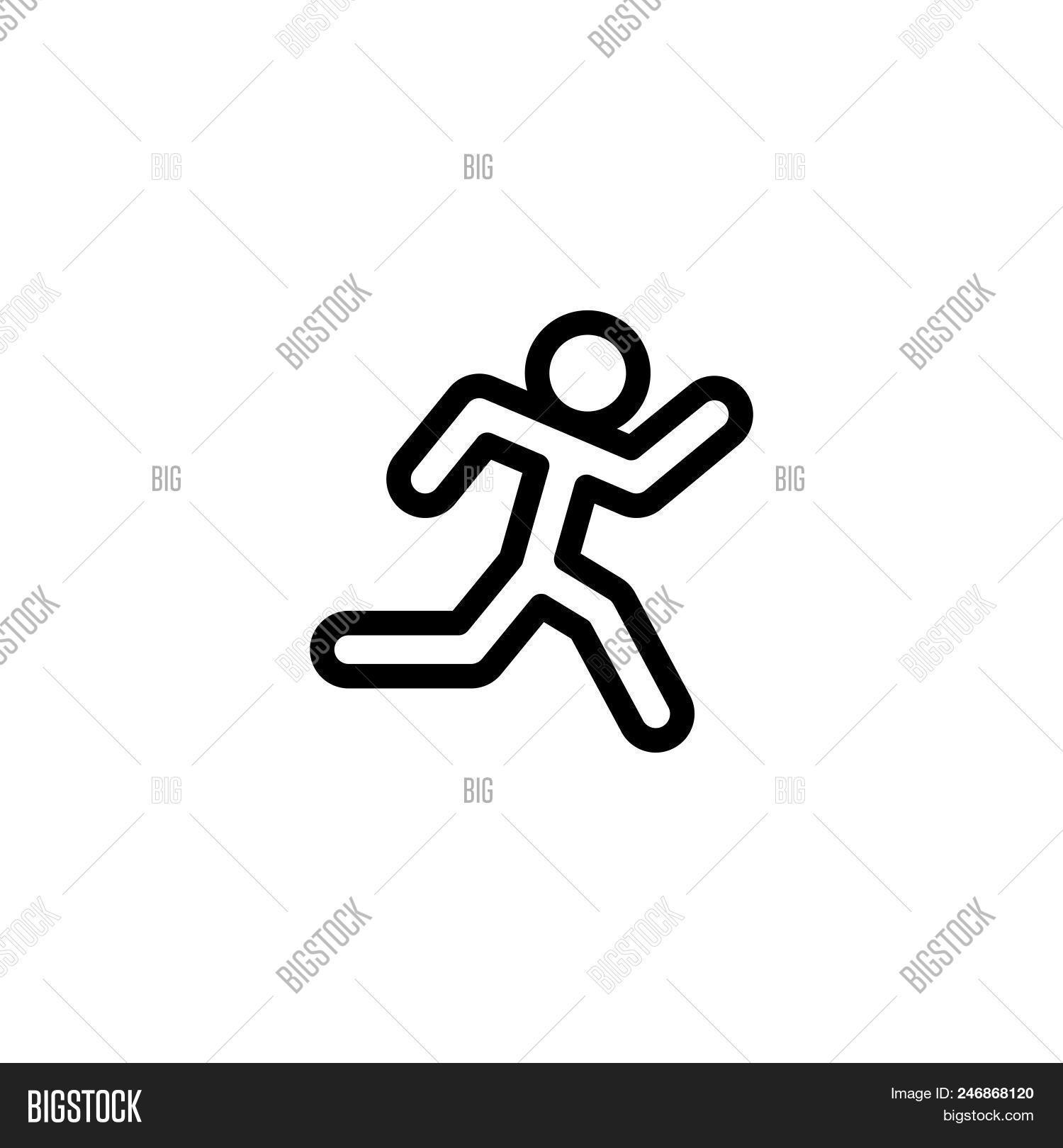 Running Vector Icon Vector & Photo (Free Trial) | Bigstock