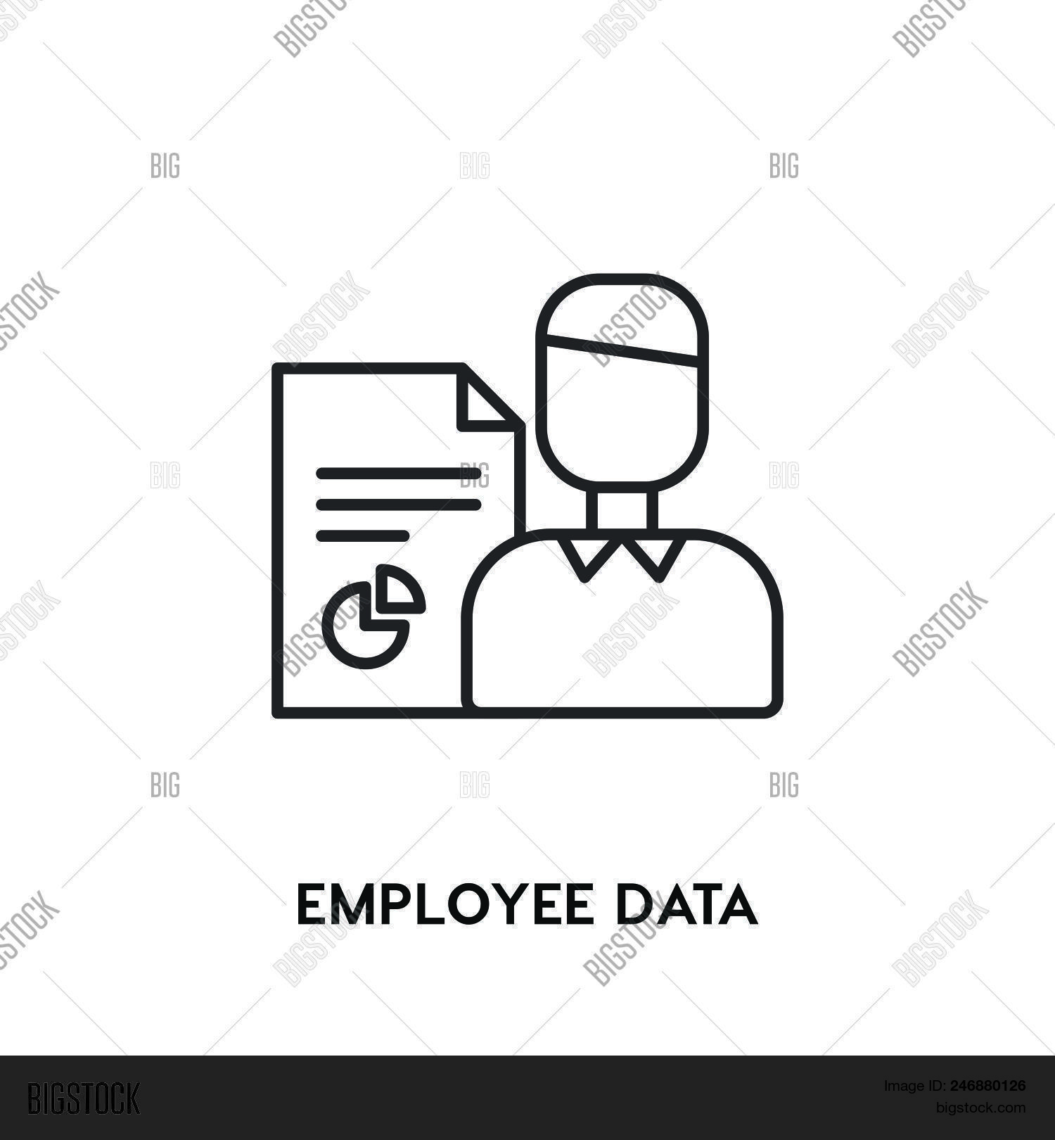 Employee Data Icon. Vector & Photo (Free Trial) | Bigstock