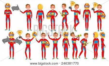Sport Car Racer Male Vector & Photo (Free Trial) | Bigstock