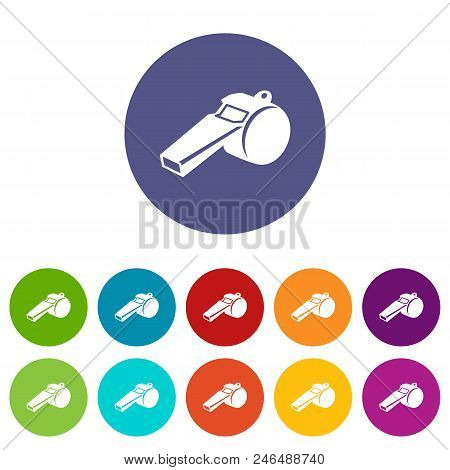 Whistle Icons Color Vector & Photo (Free Trial) | Bigstock