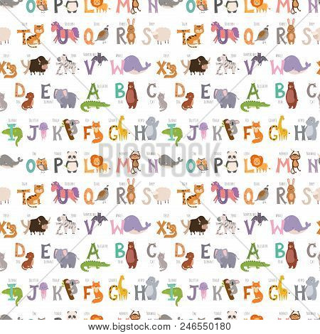 Cute Zoo Alphabet Vector & Photo (Free Trial) | Bigstock