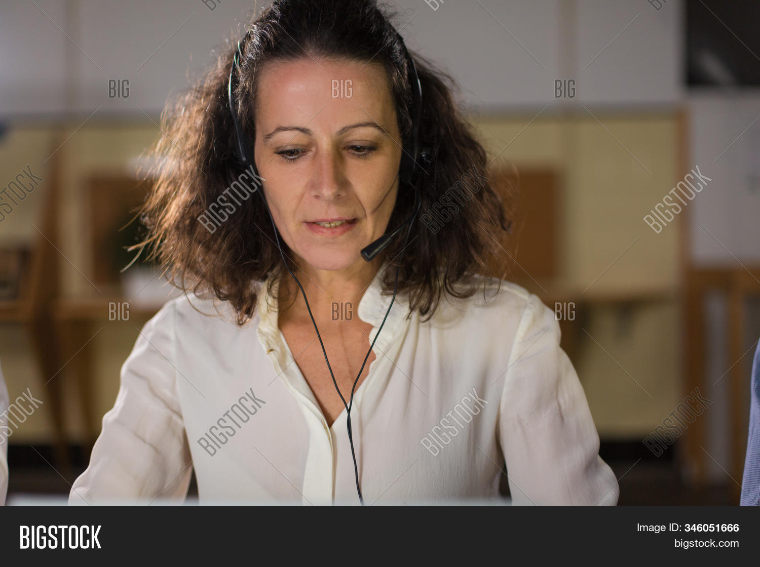 Front View Call Center Image & Photo (Free Trial) | Bigstock