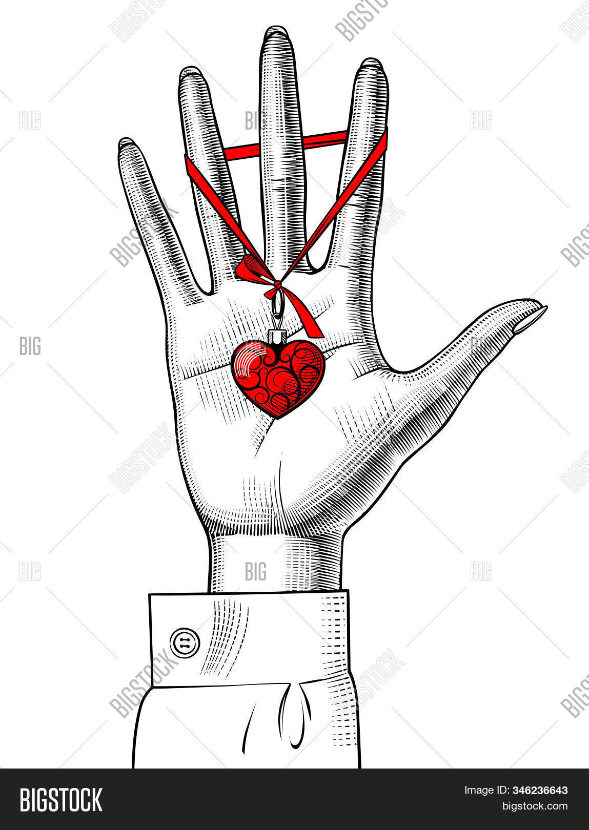 Female Hand Palm Red Image & Photo (Free Trial) | Bigstock