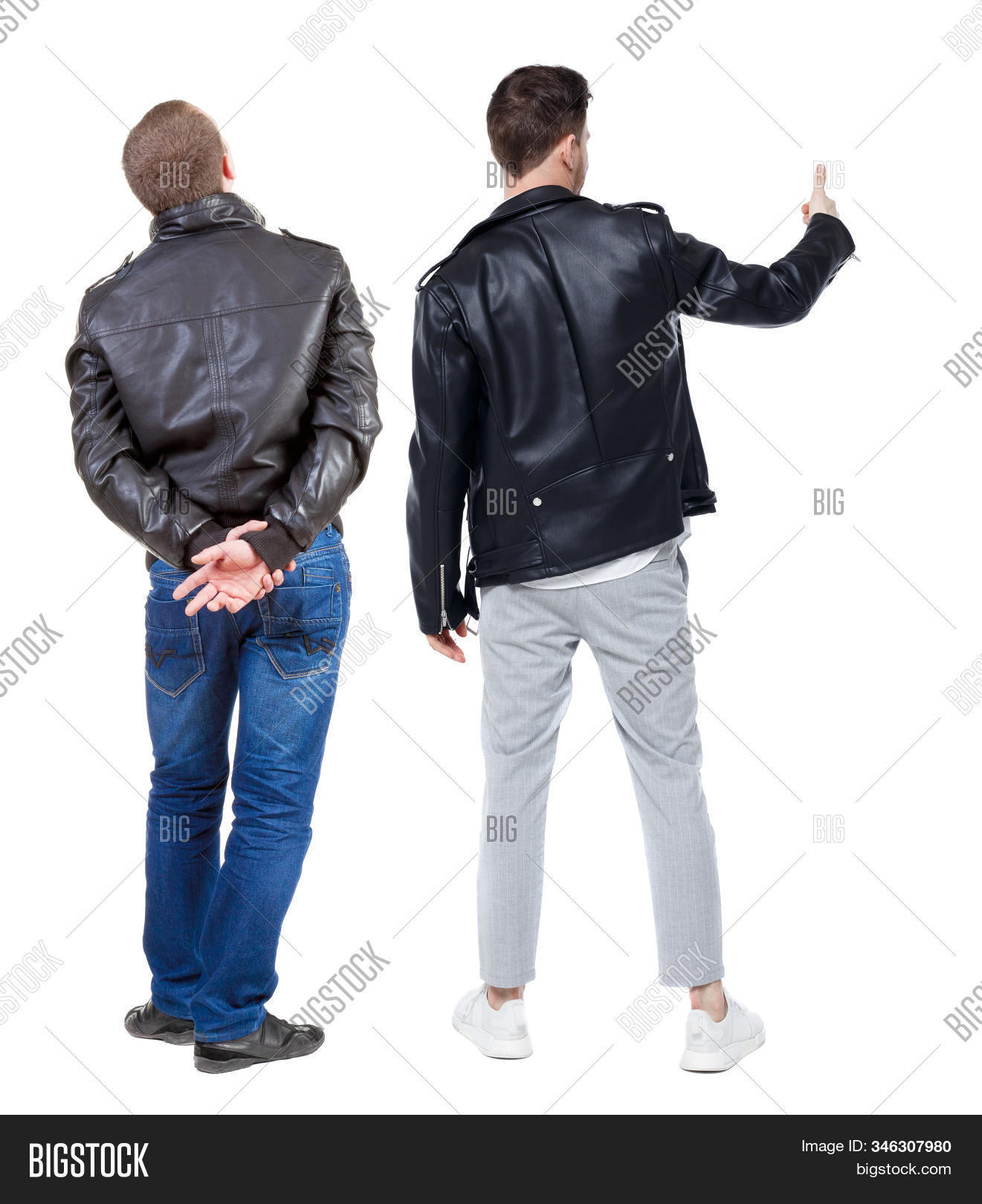 Back View Two Man Image & Photo (Free Trial) | Bigstock