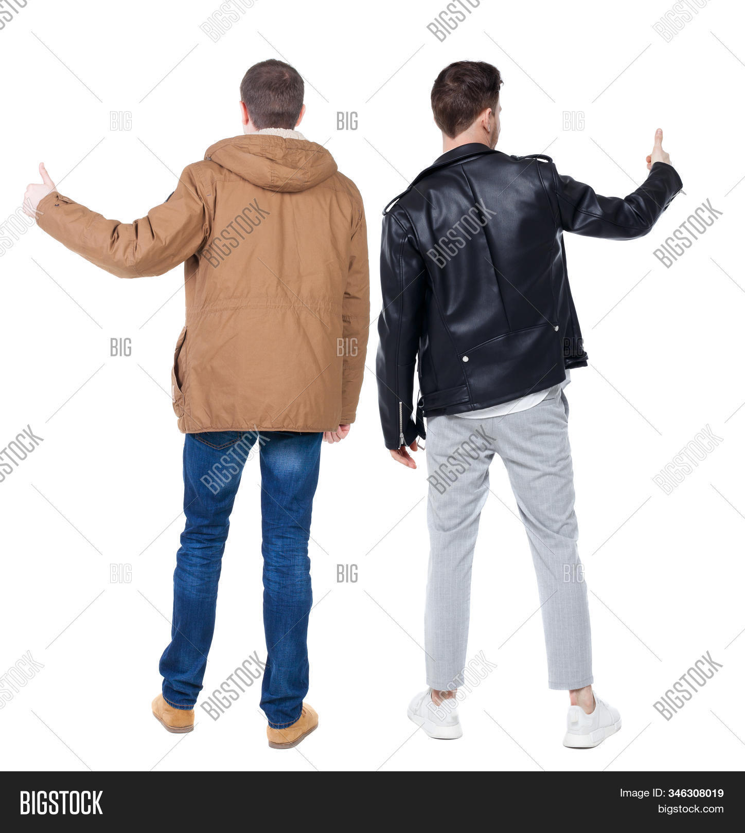 Back View Two Man Image & Photo (Free Trial) | Bigstock
