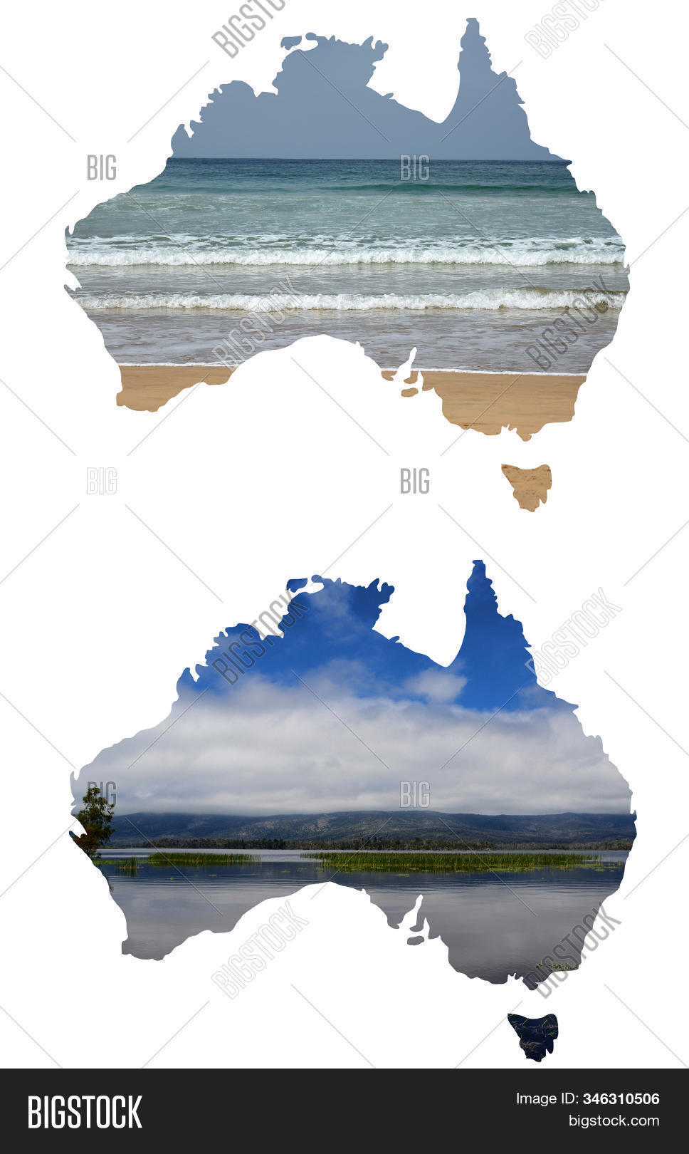 Outline Maps Australia Image & Photo (Free Trial) | Bigstock