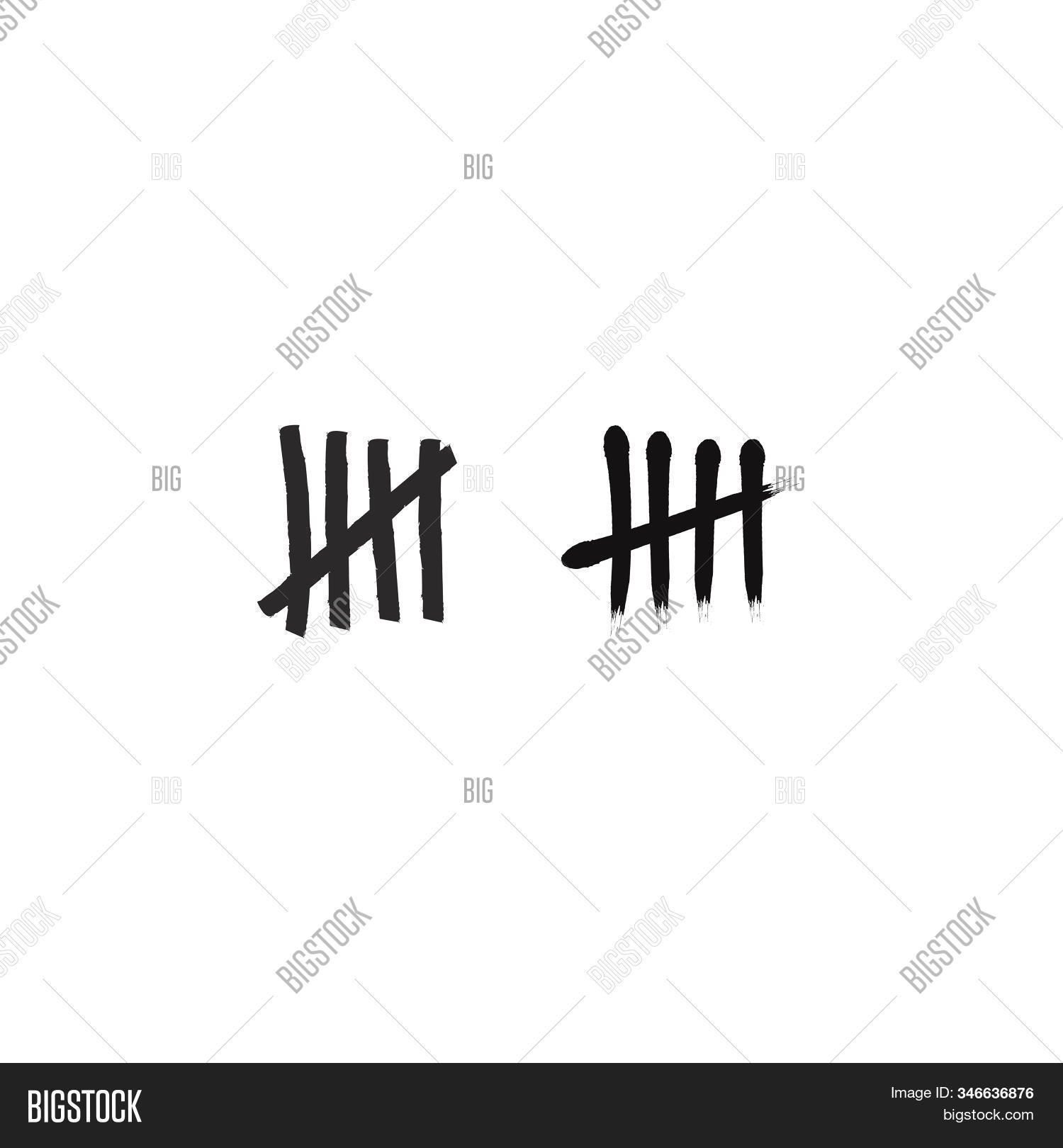 Tally Marks Drawn By Vector & Photo (Free Trial) | Bigstock