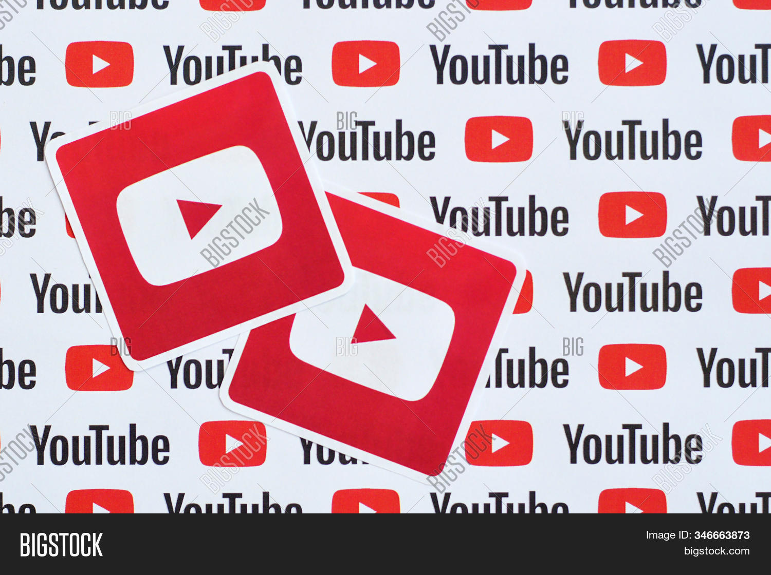 Youtube Logo Sticker Image & Photo (Free Trial) | Bigstock
