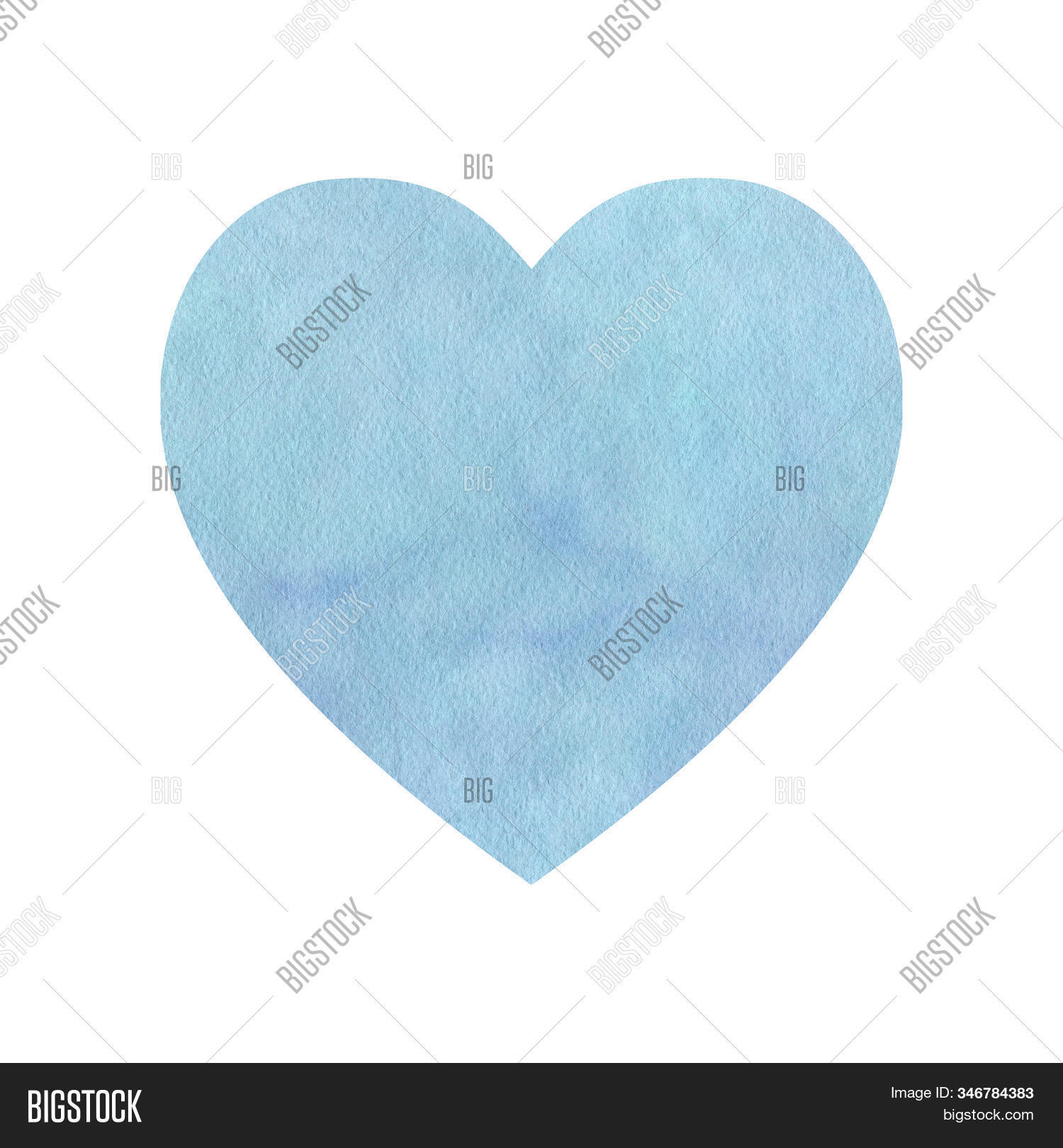 Watercolor Heart Blue Image & Photo (Free Trial) | Bigstock