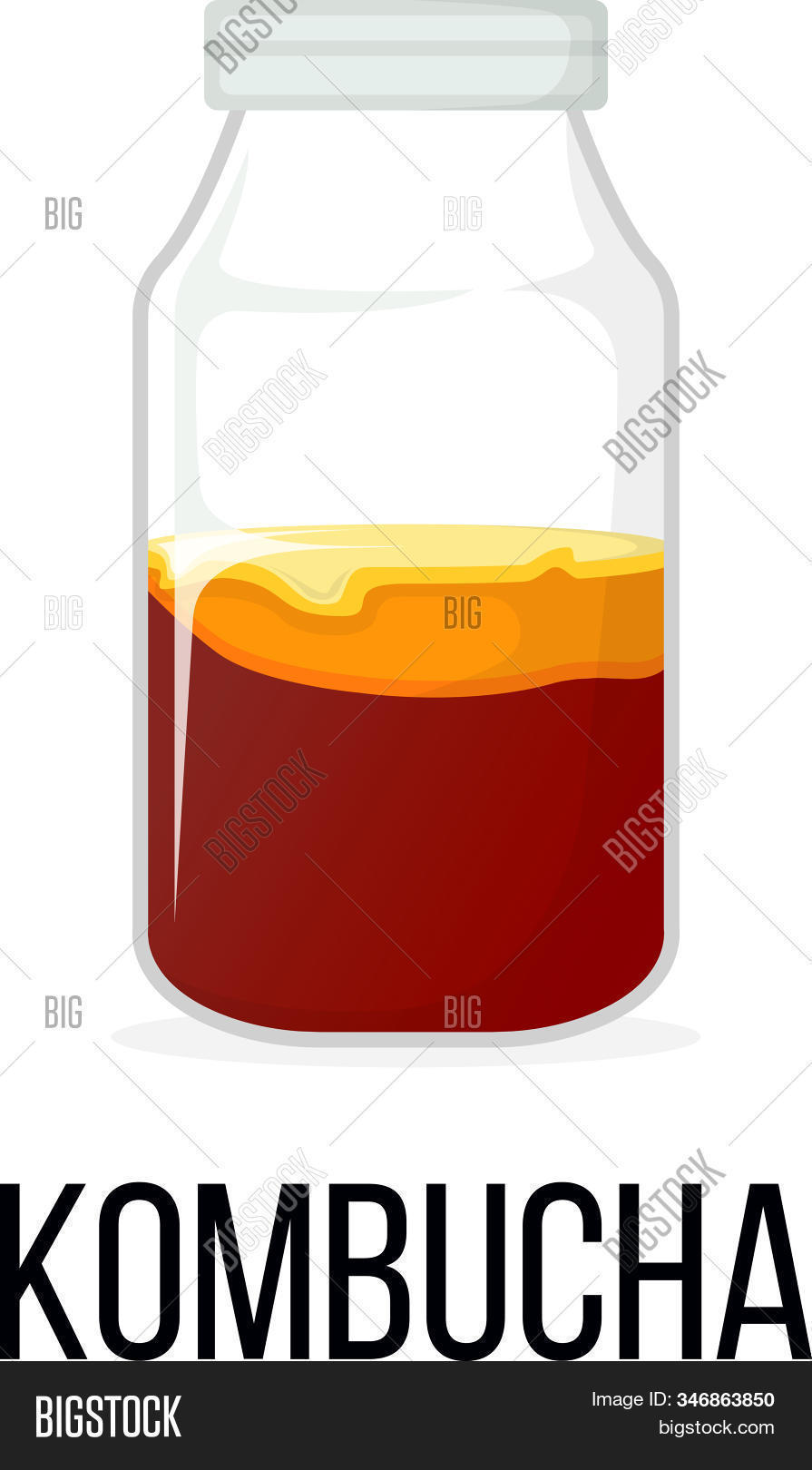 Kombucha. Healthy Vector & Photo (Free Trial) | Bigstock