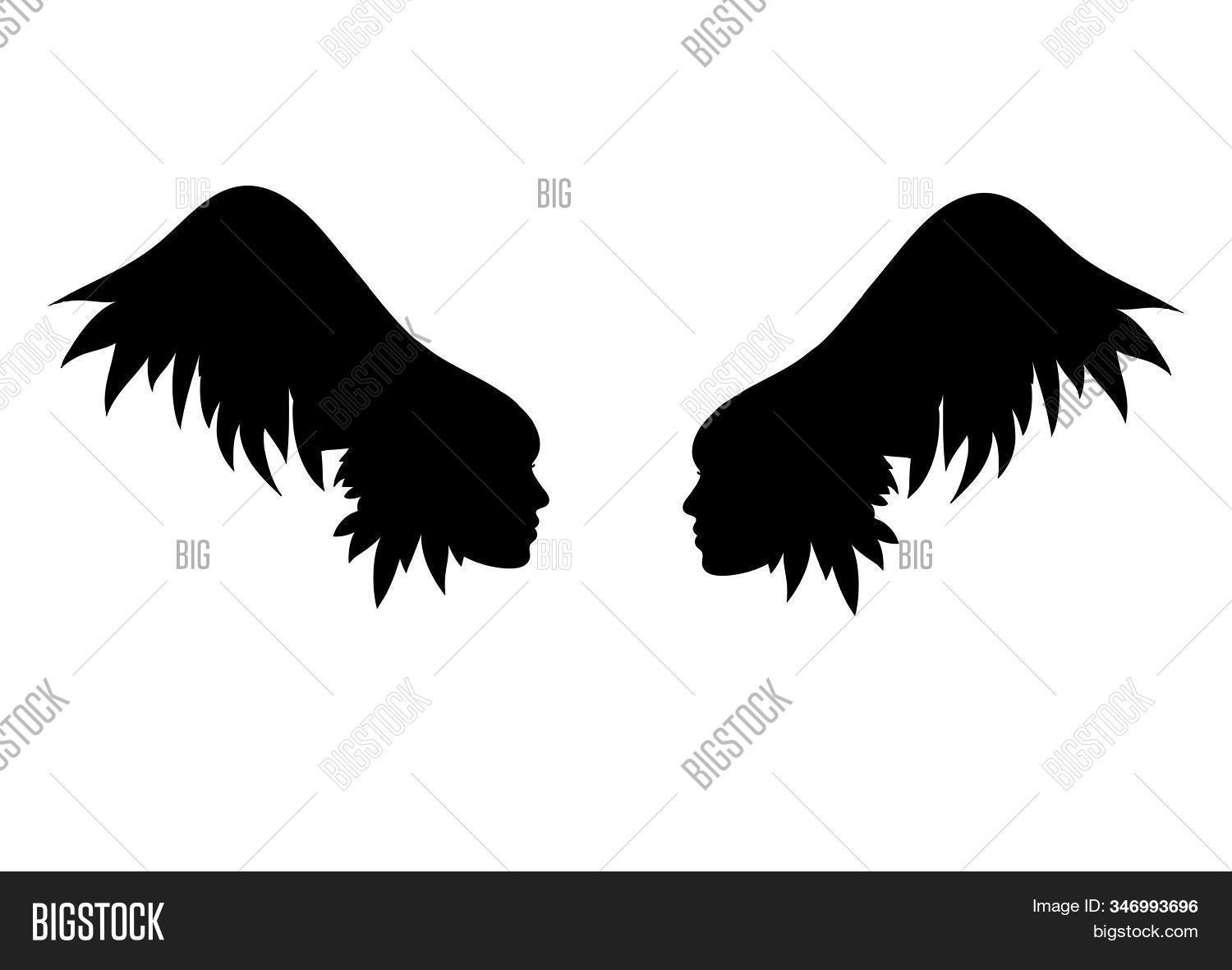 Two Wings Human Faces Image & Photo (Free Trial) | Bigstock