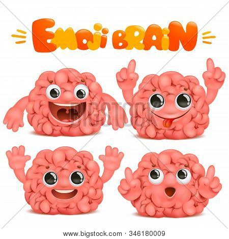 Emoji Brain Cartoon Vector & Photo (Free Trial) | Bigstock