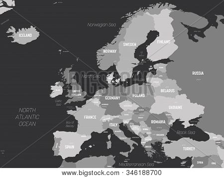 Europe Map - Grey Vector & Photo (Free Trial) | Bigstock